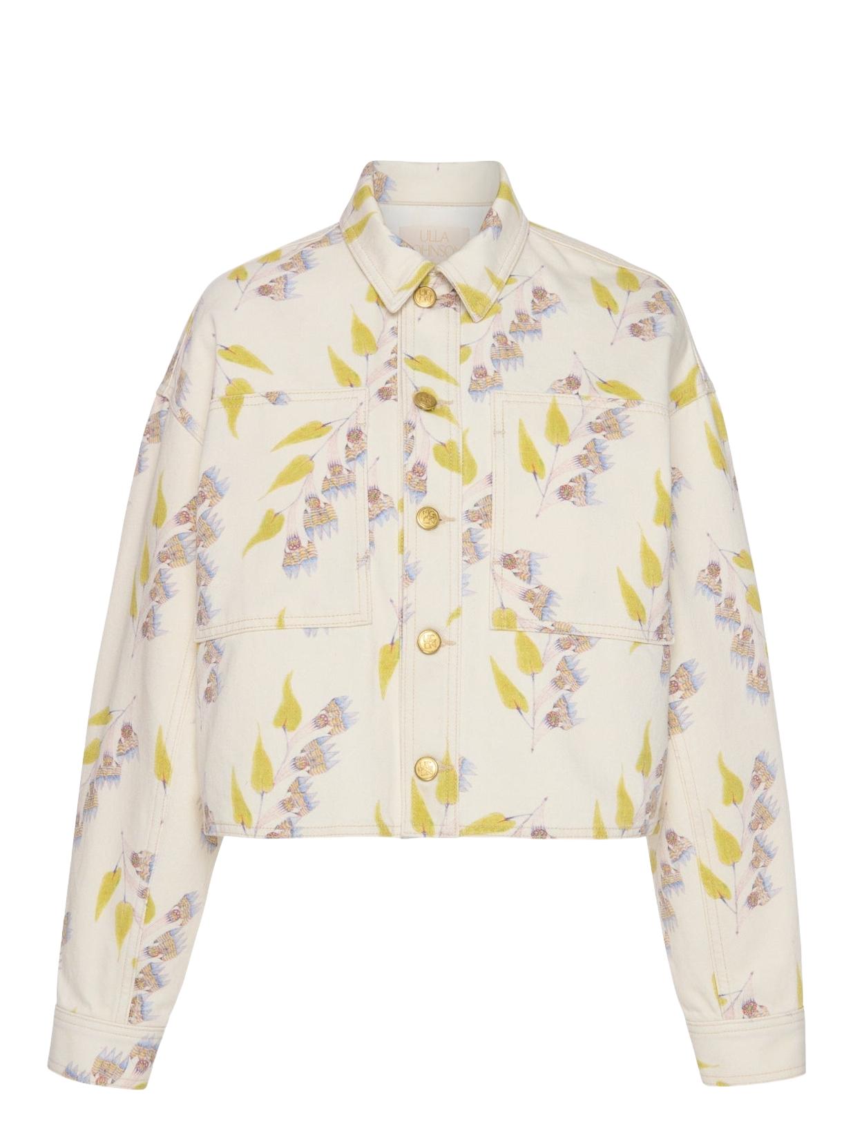 ULLA JOHNSON Ulla Johnson Floral Cropped Denim Jacket